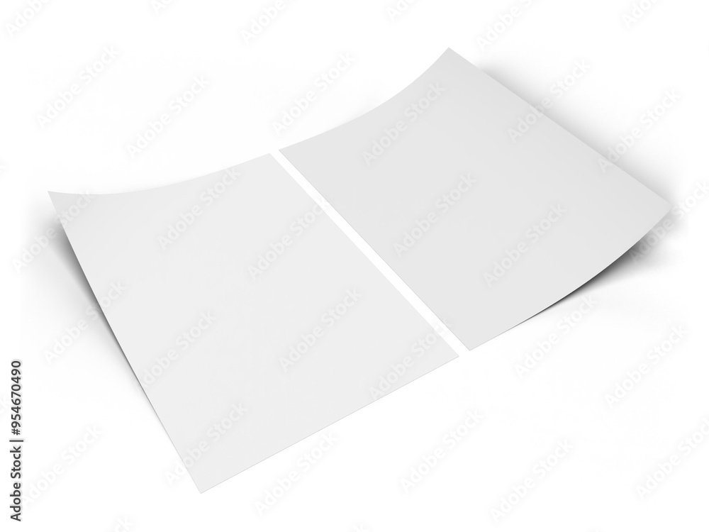 Flyer A4 Paper Mock up with shadow overlay. Template for presentation ...