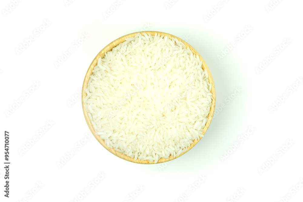 White Hom mali Rice or Jasmine rice is fragrant rice known as aromatic ...