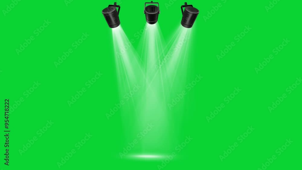 DJ stage lights Resolution effects green screen 4k, Easy editable green ...