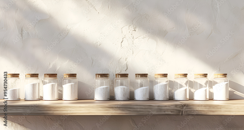 A row of jars of milk with one that says'milk'on it, Jars of milk, milk ...