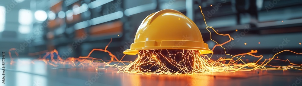 Electrical hazard in a workplace, safety protocols and mitigation, 3D ...