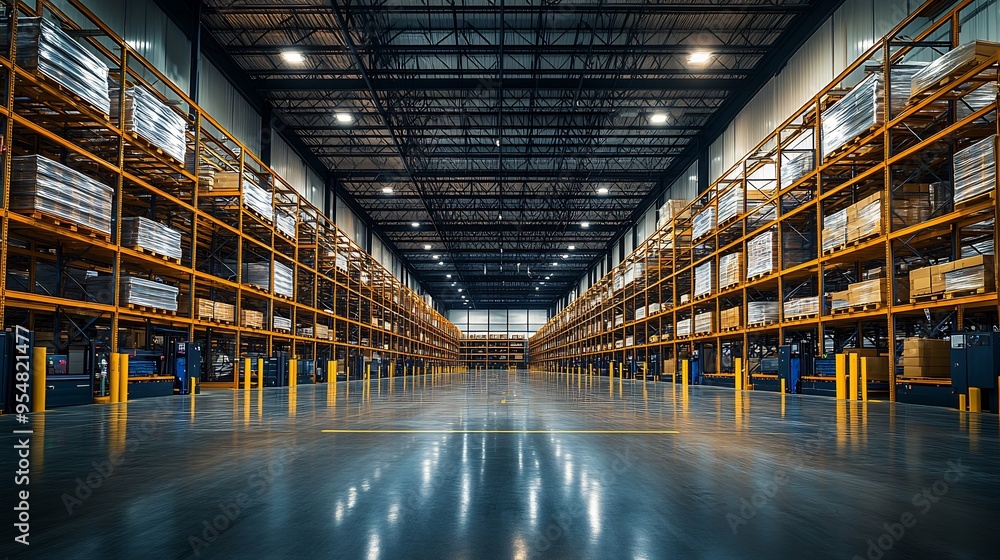 Industrial warehouse blueprint loading docks automated storage ...