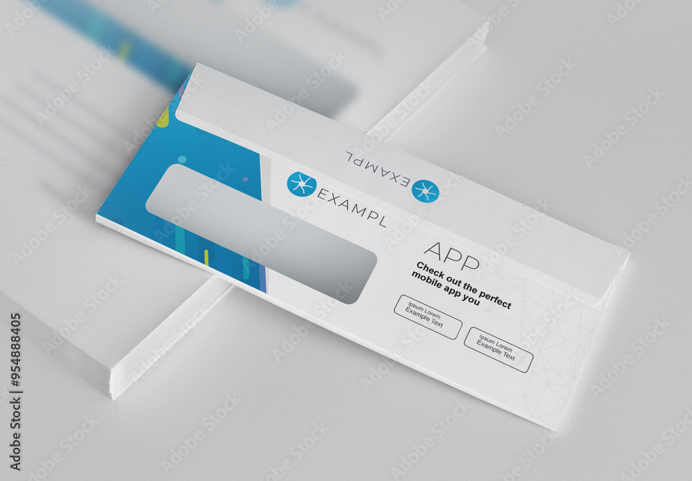 Great Mobile App Commercial Envelope Template Stock Template | Adobe Stock