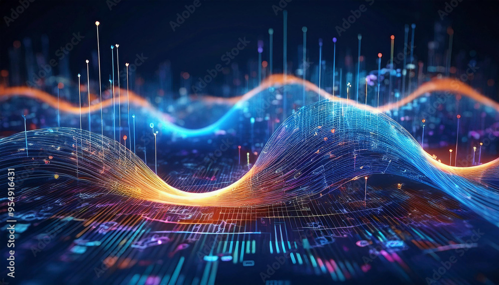 Big data technology Data science analysing artificial intelligence generative AI deep learning ...