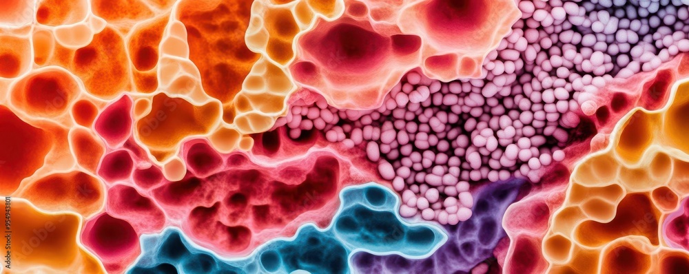 Electron microscopy image of cell membrane ultrastructure, showing ...