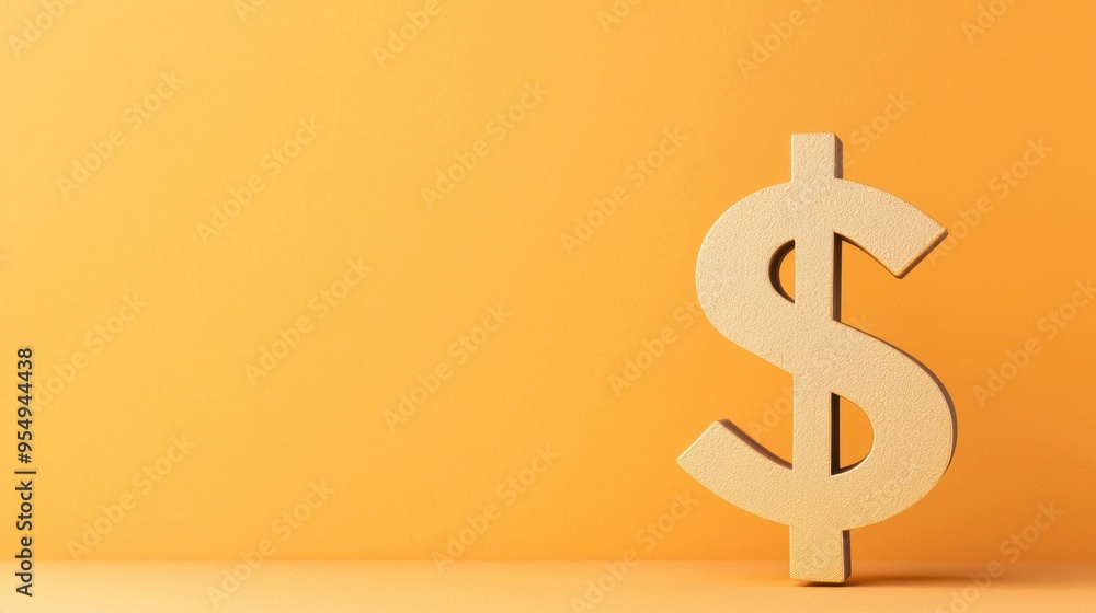 Illustration of a shrinking dollar sign with a downward arrow ...