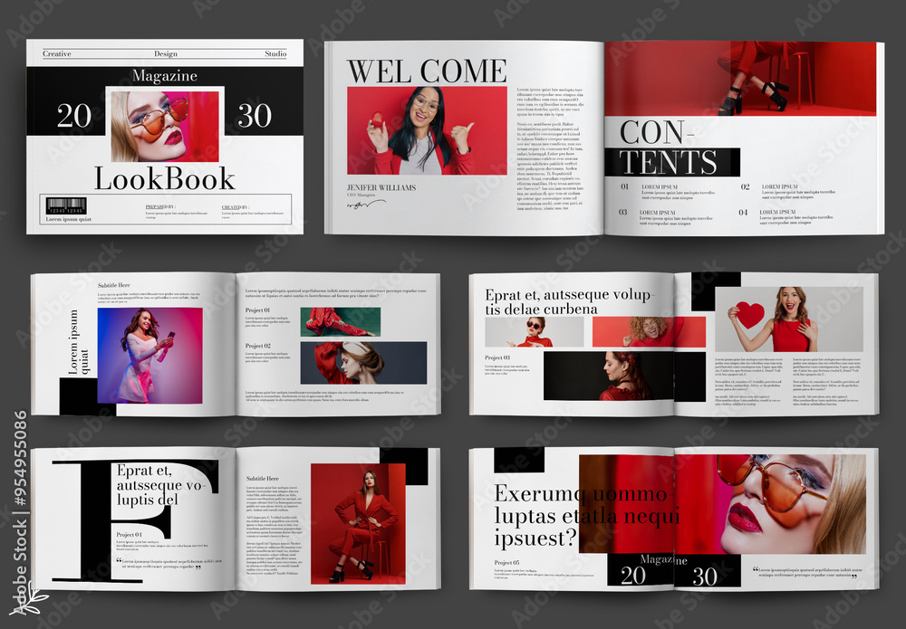 Lookbook Magazine Layout Stock Template | Adobe Stock