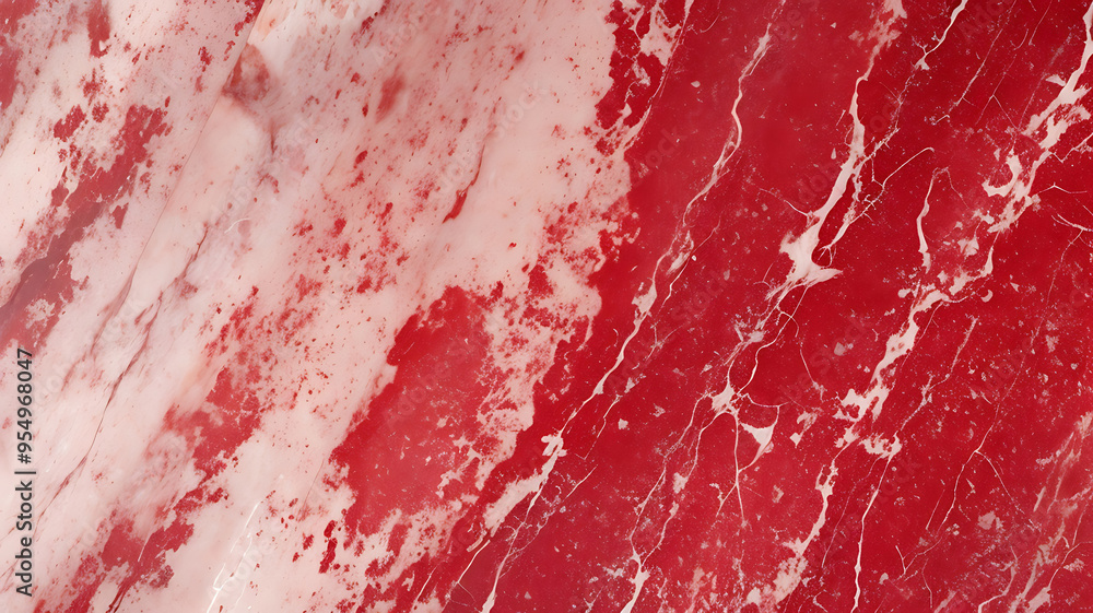 High quality red and white marble texture background, polished natural ...