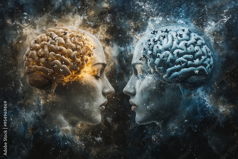 Brain metastasis Precognitive Digital abstract art of a brain ...