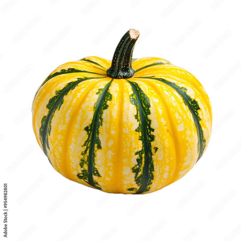 Striped delicata squash with creamy yellow skin and green streaks ...