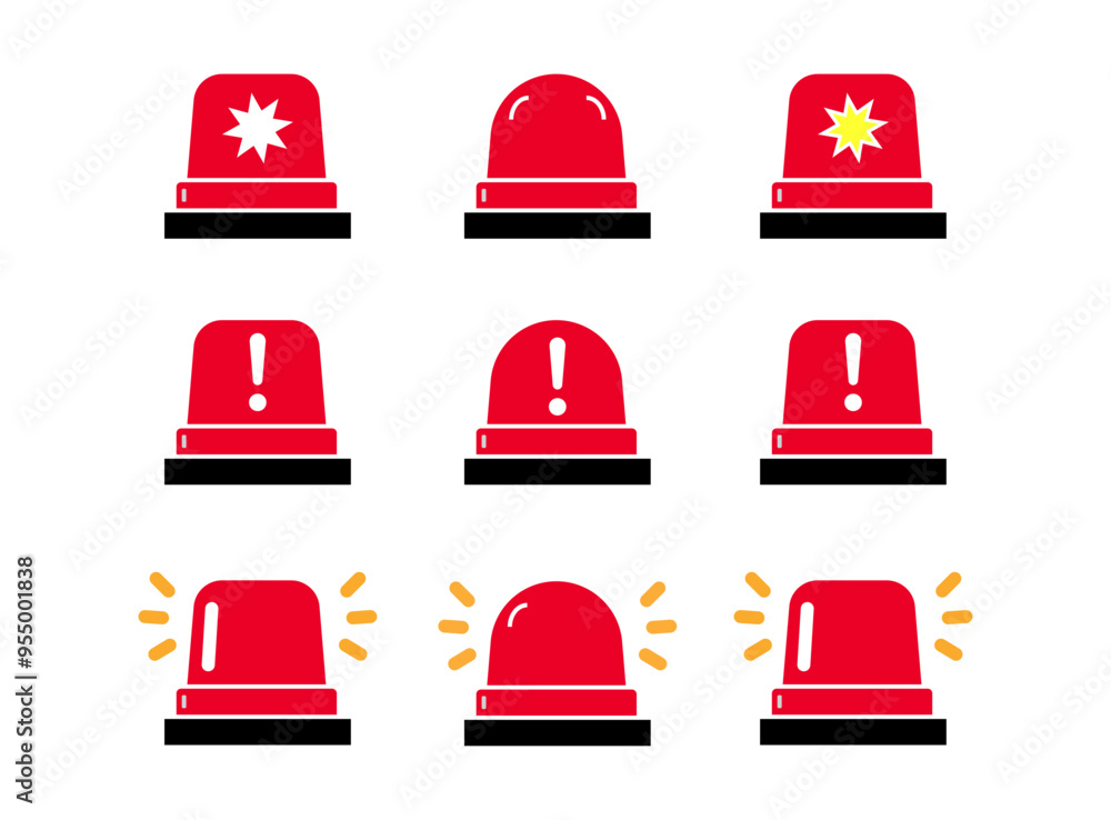 Emergency siren flashlight set for ambulance, police and alarms with ...