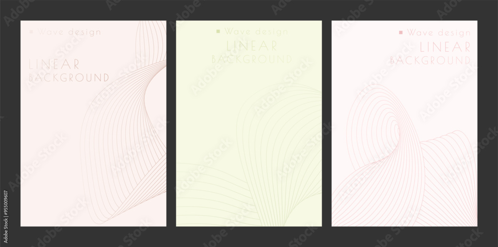 Colorful linear composition. A template for the design of banners ...