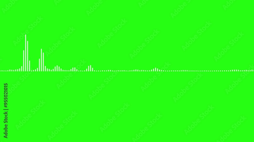 Audio visualizer on green screen background,Sound Wave Animated In ...