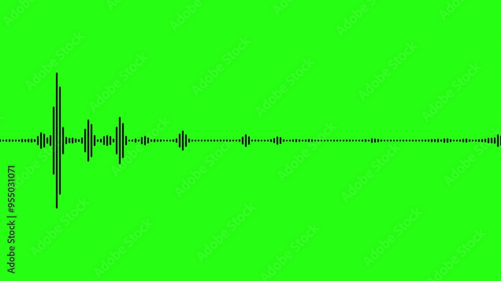 Audio visualizer on green screen background,Sound Wave Animated In ...