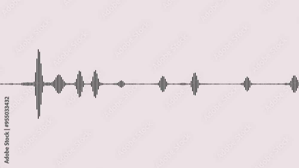 Animated sound wave spectrum, spectrum voice, frequency soundtrack ...
