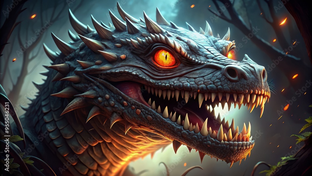 Frightening creatures with sharp teeth and glowing eyes emerge from the ...