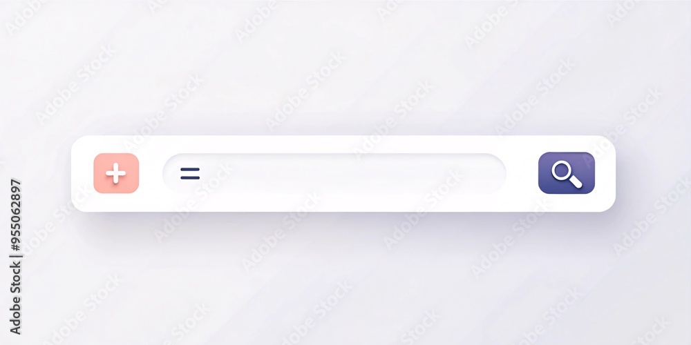 Modern Search Bar UI Element. Clean and minimalist search bar interface ...