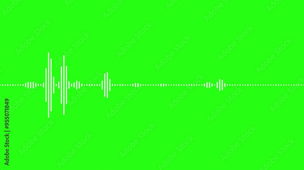 Audio visualizer on green screen background,Sound Wave Animated In ...