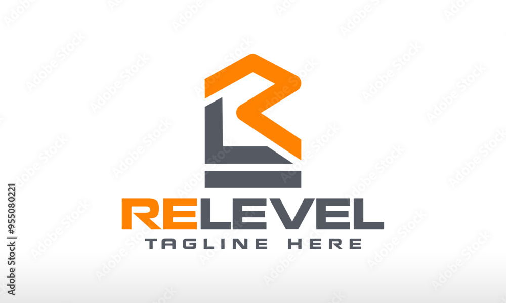 Letter R House Re Level Construction Logo Design Vector Icon Symbol ...