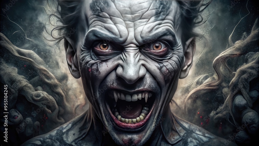 Malevolent, Demonic Facial Expressions Contort In An Eerie And Twisted ...
