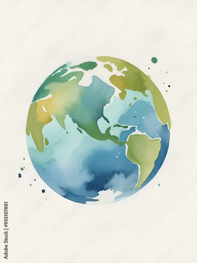 Watercolor Earth, World Globe Clipart Bundle, Go green, Earth graphic ...