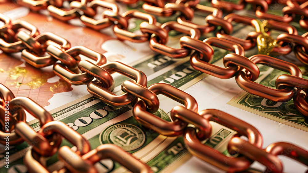 3D Blockchain Nodes and Money Flow Frame Concept - Secure Financial ...