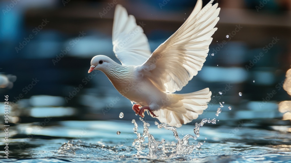 Dove The Holy Spirit descended on Jesus in the form of a dove during ...