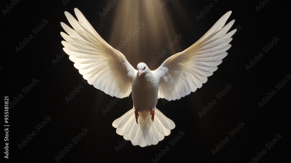 Dove The Holy Spirit descended on Jesus in the form of a dove during ...