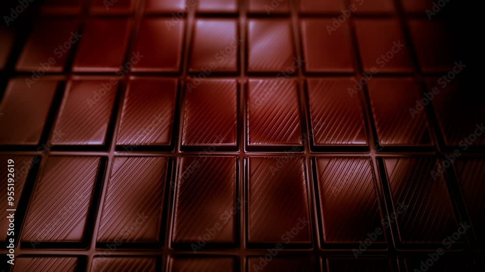 Seamless Animation Showing The Great Delicious Chocolate Closeup ...