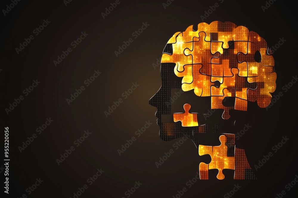 Brain Interaction Genius Abstract Representation Of A Human Head With