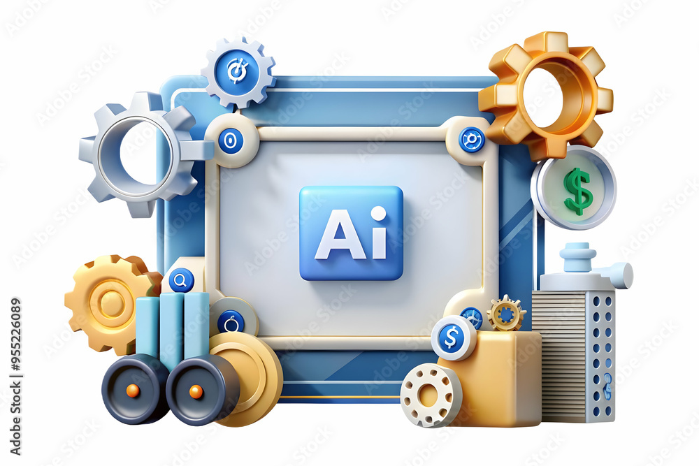 Enhancing Cost Efficiency with AI Automation Frame - Innovative border ...