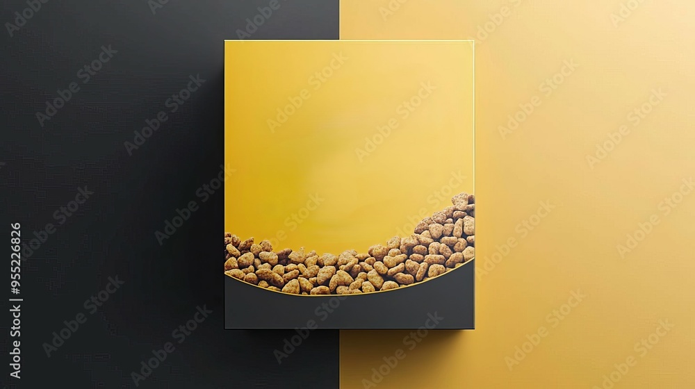 Modern cereal box packaging mockup with bold typography, dynamic ...