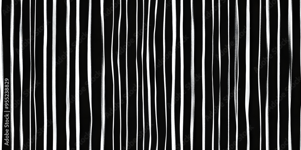 Seamless hand drawn vertical pinstripe pattern made of fine wonky white ...