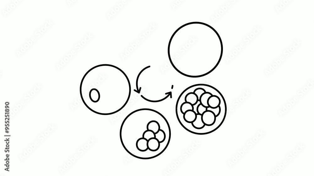 Embryo Culture development stages animation, blastocyst culture in mild ...