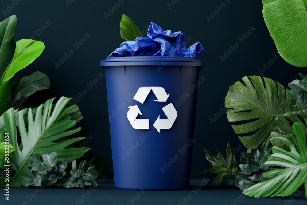 Garbage and cost-effective waste management are illustrated in a ...