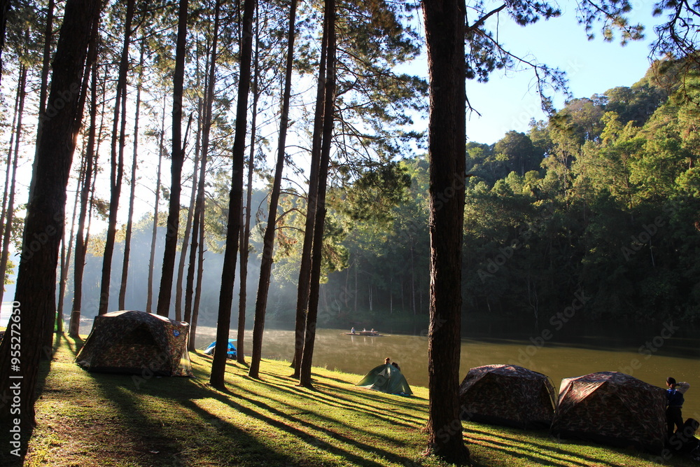 2023-10-01:Mae Hong Son, Thailand:Pang Ung, a famous tourist attraction ...