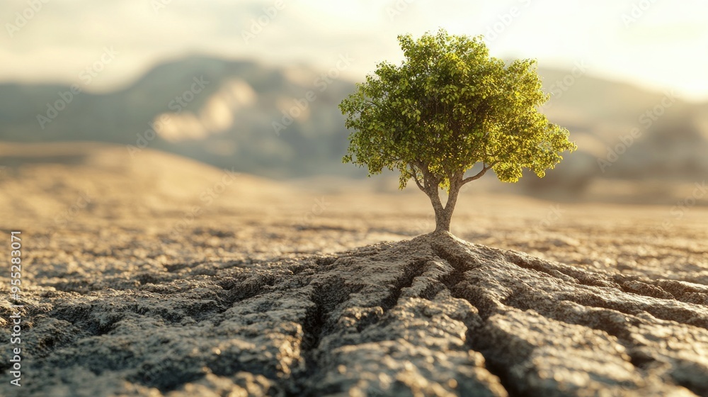Concept for World Environment Day 2024: 3D tree background, land ...
