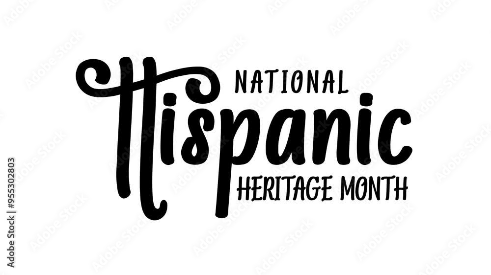 National Hispanic Heritage Month Text Animation. Great for Hispanic ...