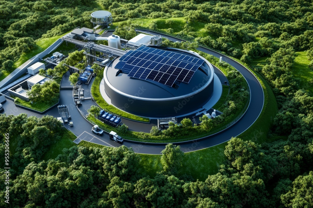 Garbage advancements in waste-to-energy are showcased in a futuristic ...