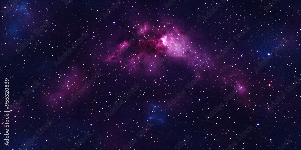 Seamless space texture background. Stars in the night sky with purple ...