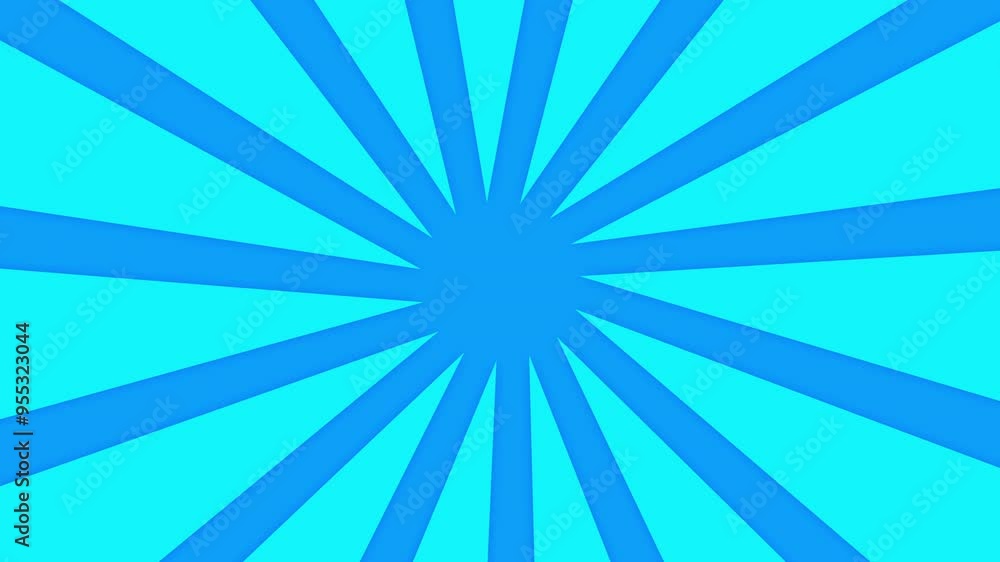Animated of Blue abstract background with radiating lines and a central ...