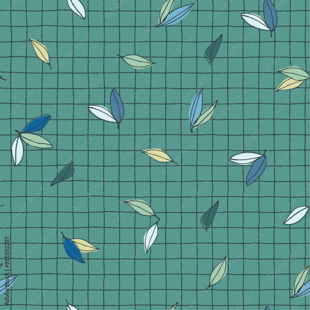 Seamless pattern with tree branches and leaves for textile design, home ...