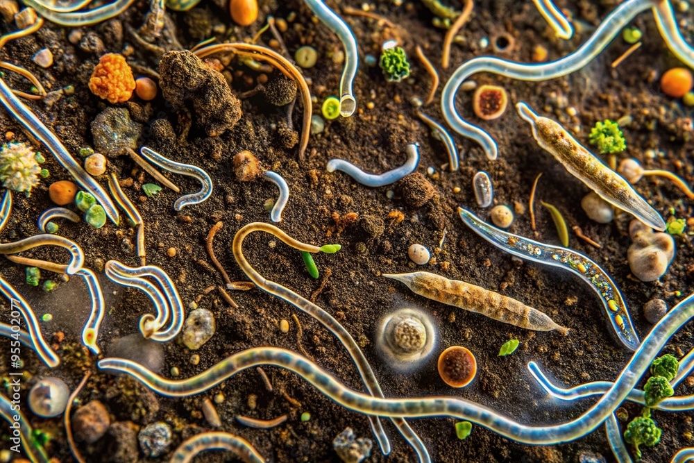 Wide-Angle soil switcher nematode microorganism and soil biology with nematodes and fungi under ...