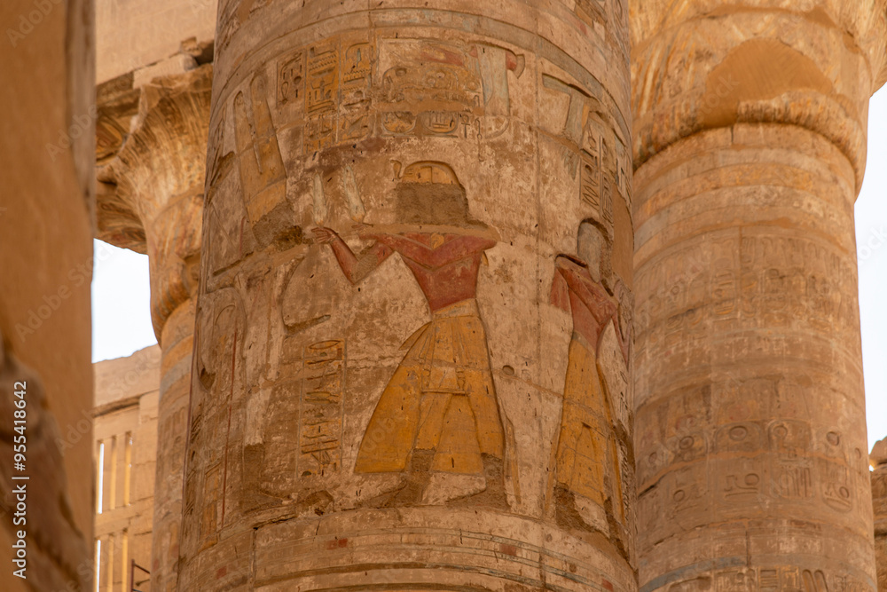 Wander through the forest of columns in Karnak's Hypstyle Hall, a ...