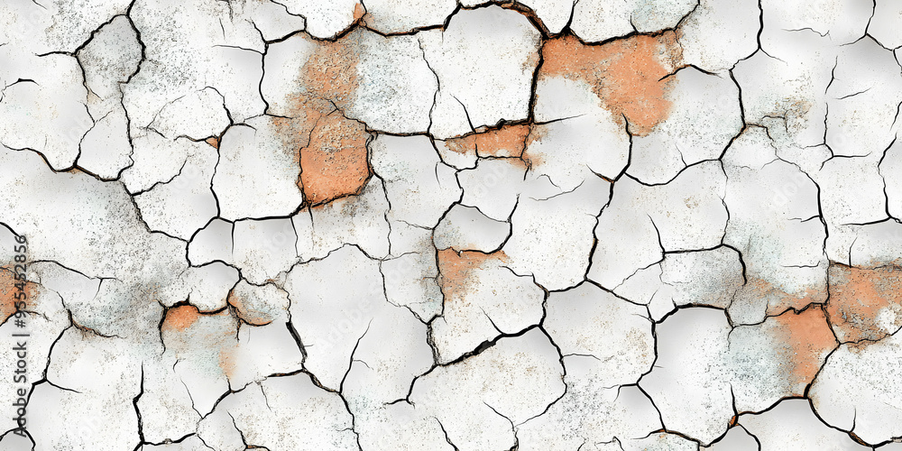 Seamless broken cracks background texture. Tileable stained peeling ...