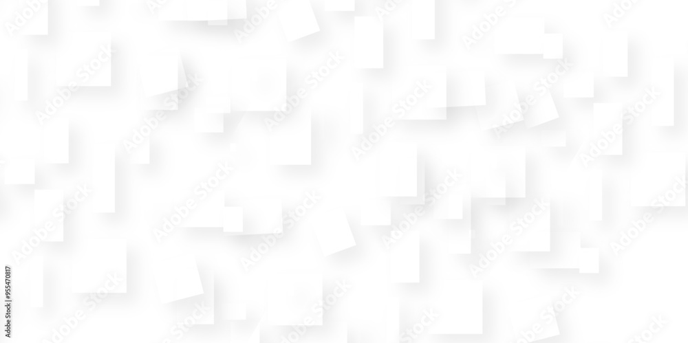 Abstract design with white transparent material in triangle and square ...