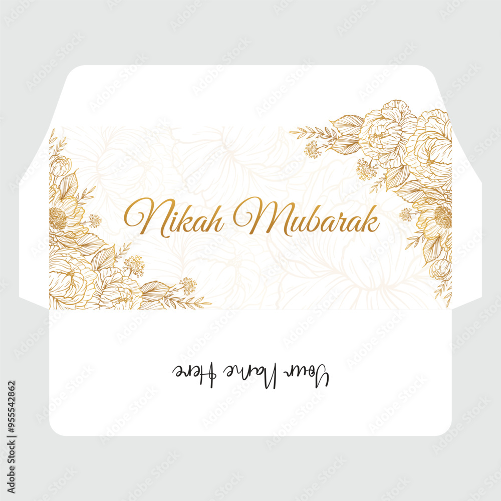 Luxury Floral Nikkah Certificate, Premium A4 Islamic Wedding Contract ...