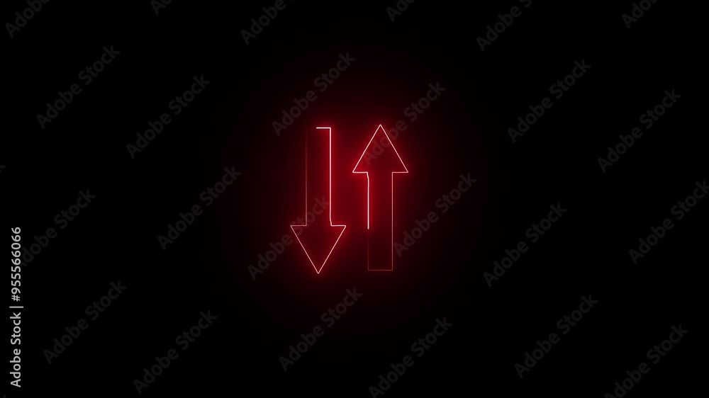 Sweep left and right animation silhouette arrow road sing. Left or ...