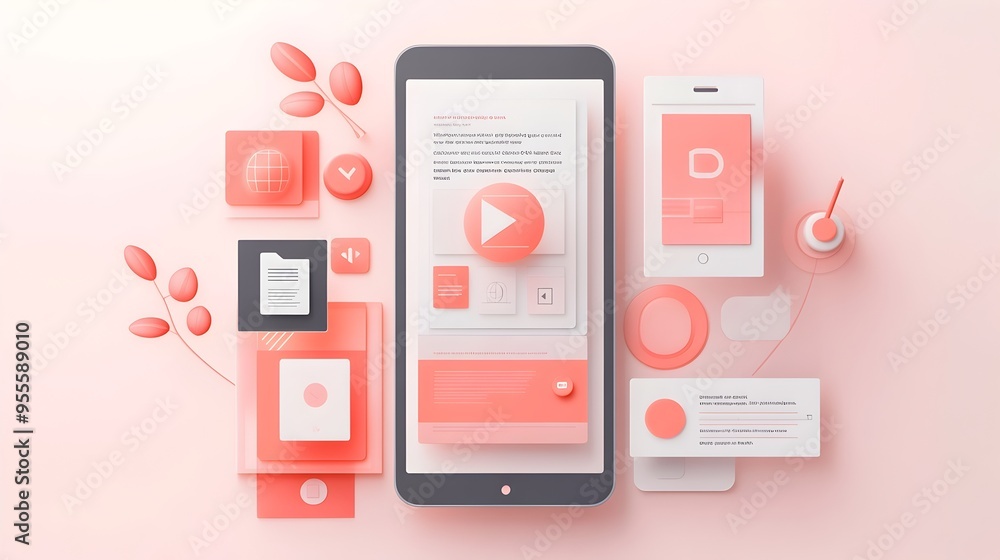 Minimalist UI Design with Soft Gradients and Elegant Digital Platform ...