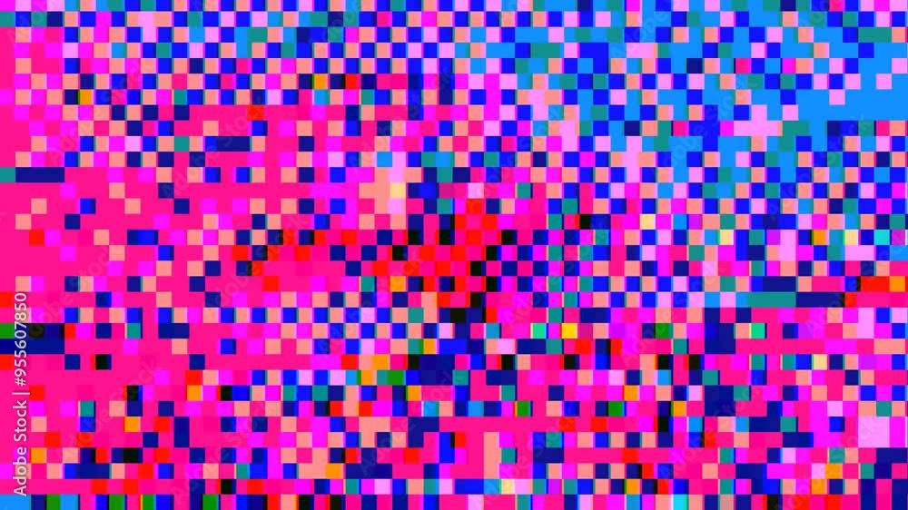 Abstract pixel retro 8bit neon pink rgb video game glitch noise texture ...
